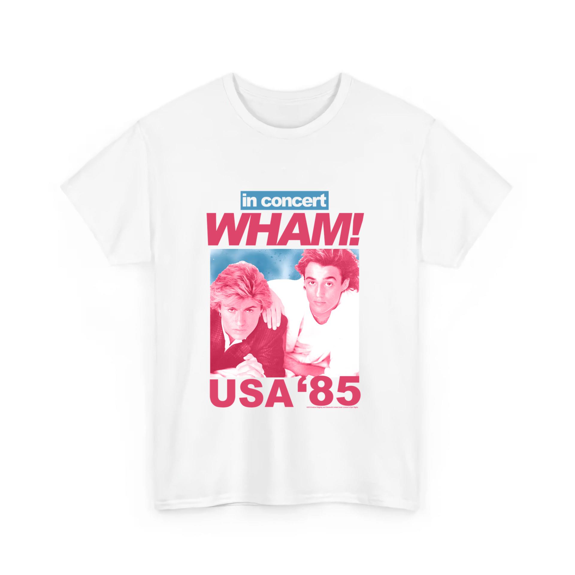 Vtg Wham George Michael USA Tour 1985 Cotton Full Size Unisex White ...