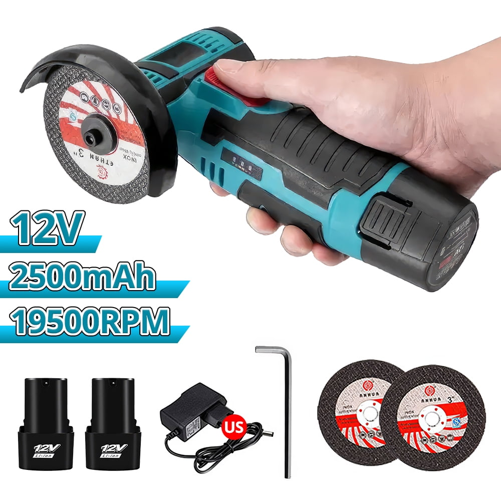 Vtin Cordless Angle Grinder, 12V Battery Mini Brushless Power Motor ...