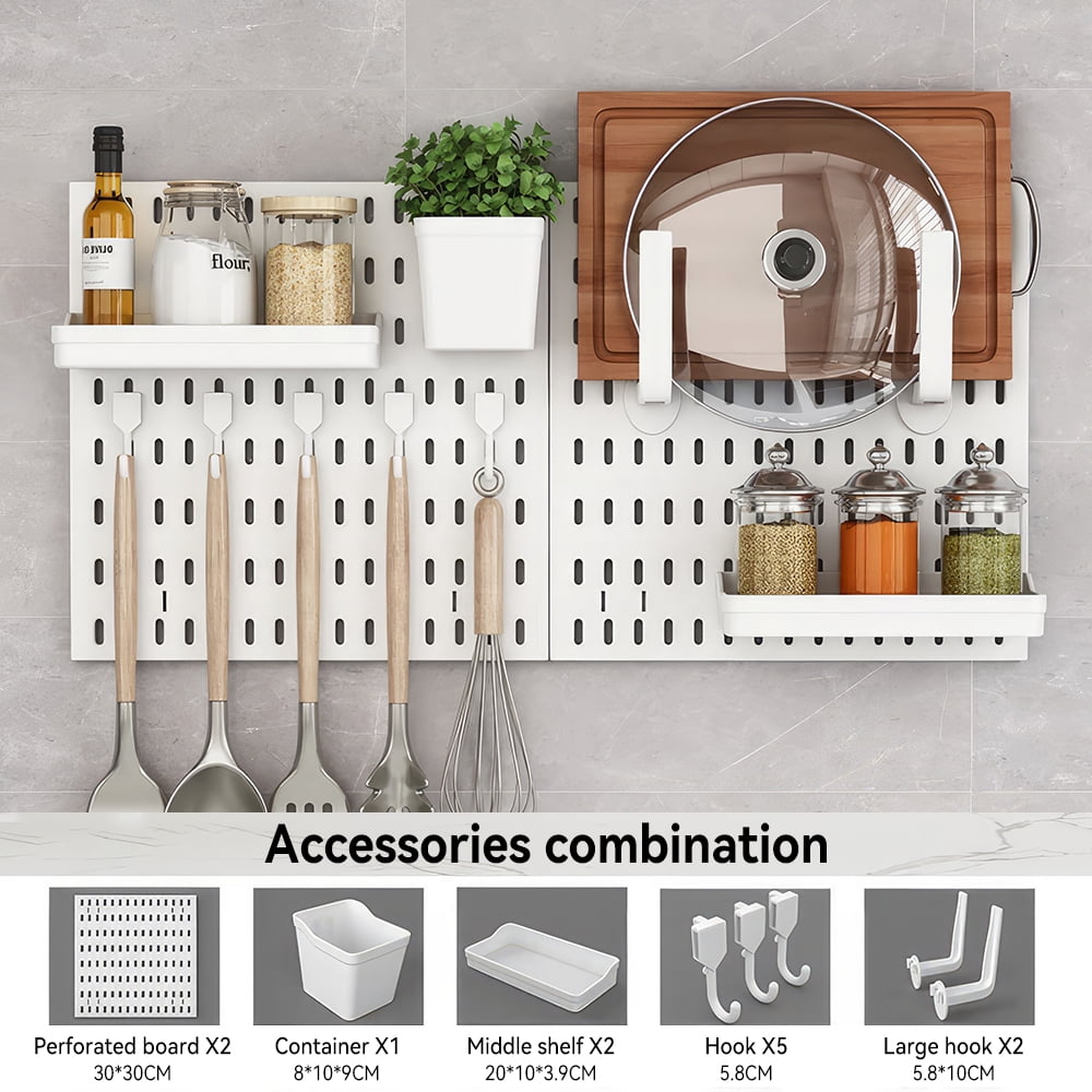 Vtin Pegboard Combination kit, 4 Peg boards and 18 Accessories Modular ...