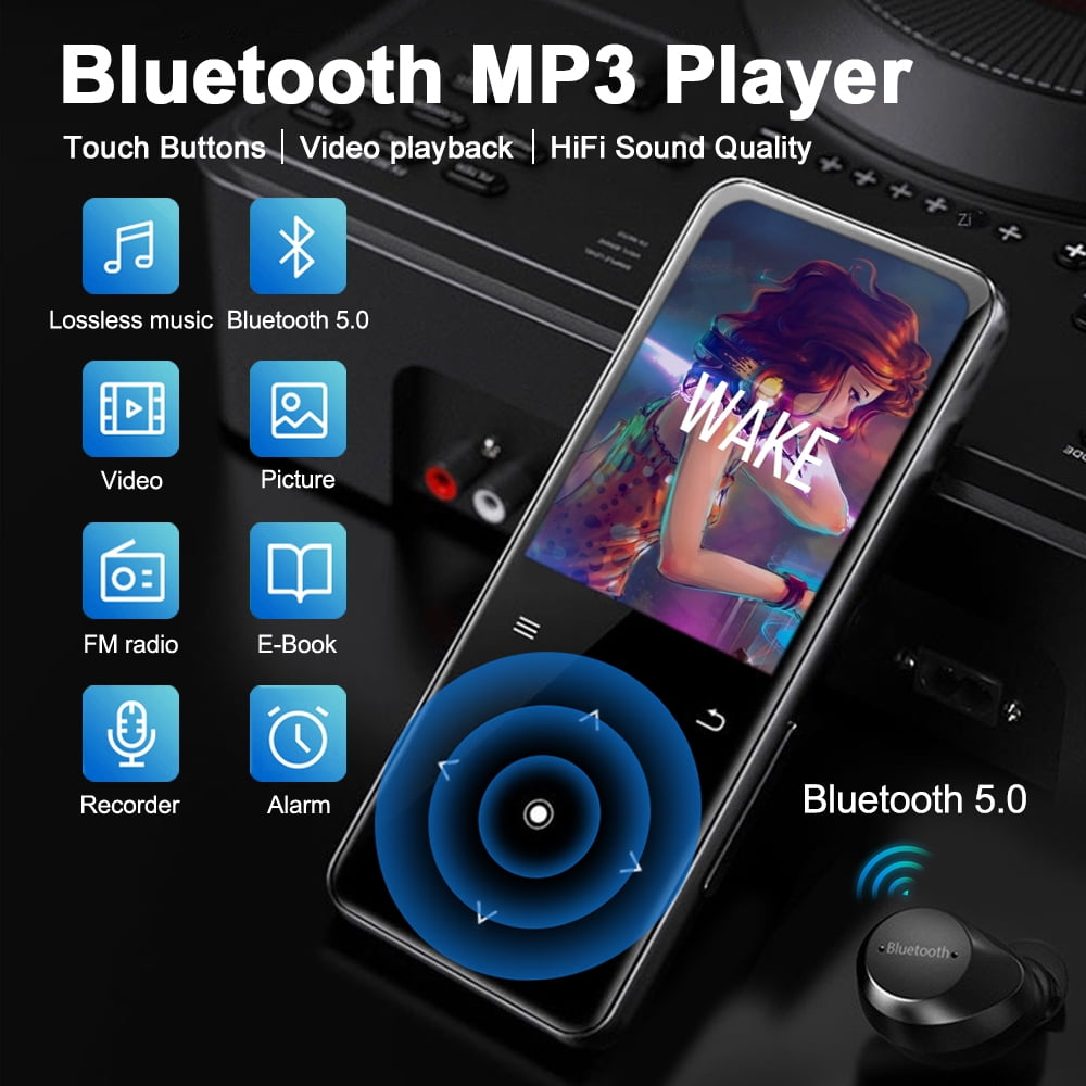 Vtin Portable Bluetooth 5.0 MP3 MP4 Music Player, 1.8" LCD Display HiFi ...