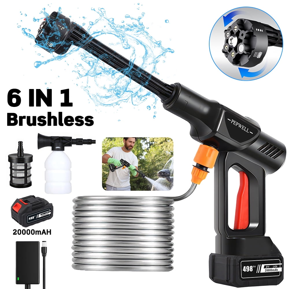 Vtin Portable Cordless Pressure Washer Electric Power Jet Water Wash ...