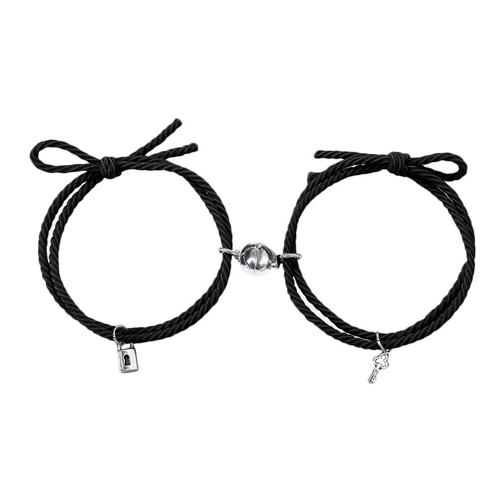 VtiswUws Handmade Magnetic Bracelets Couples Lock and Key Design for ...