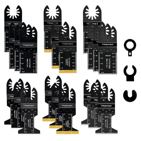 20 Metal Wood Oscillating Multitool Quick Release Saw Blades Compatible ...