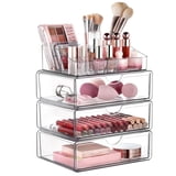 Vtopmart 4 Tier Clear Makeup Organizer, Plastic Cosmetic Storage with ...