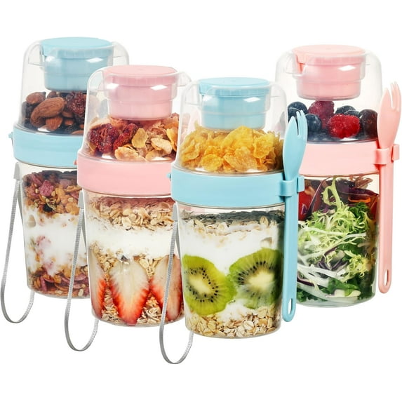 Vtopmart 8 Pack Glass Food Storage Containers Bundle with 4 Pack 27oz ...