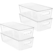 4 Pack X-Large Clear Stackable Storage Bins with Handles, Multi-Purpose ...
