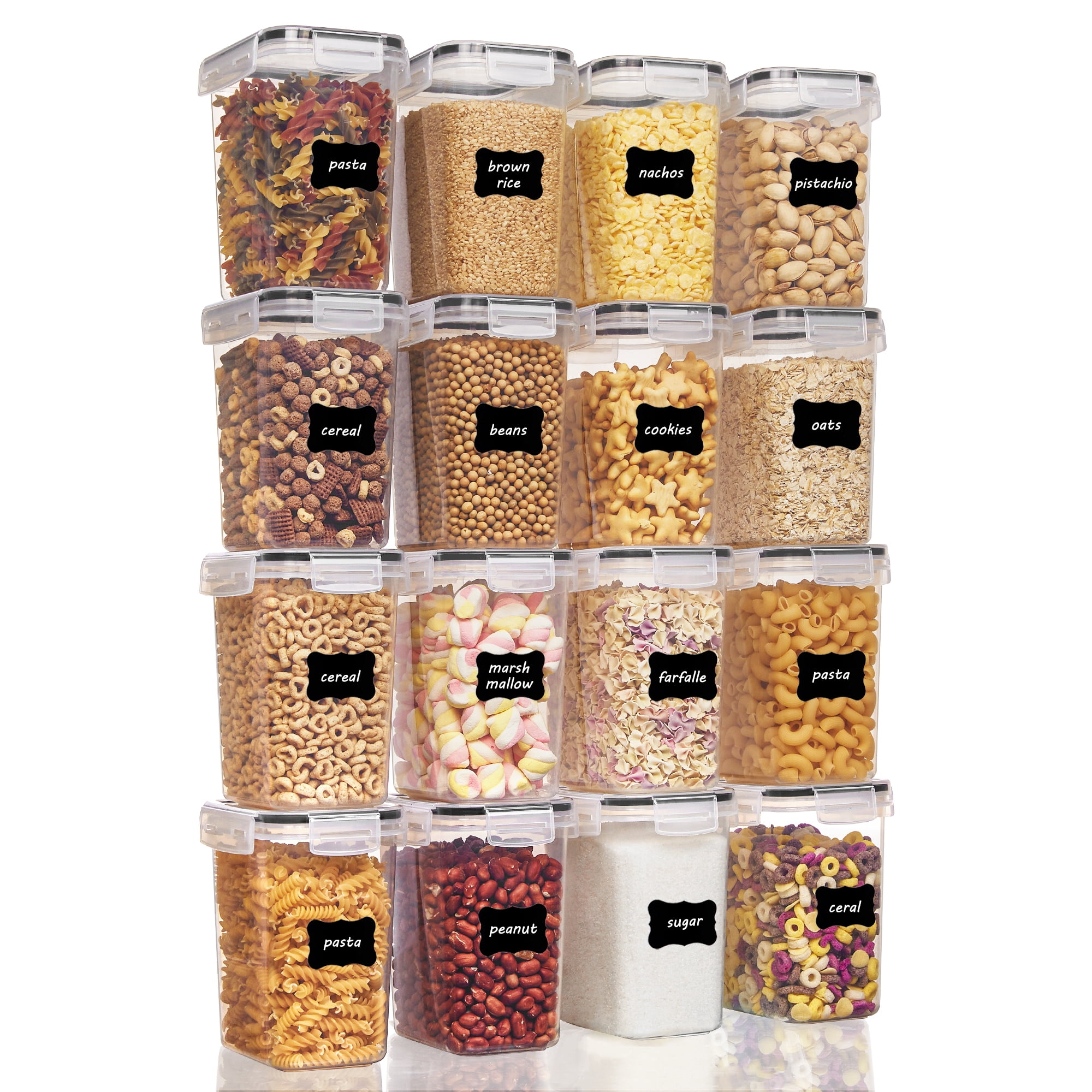 Vtopmart Airtight Food Storage Containers 16 Pcs/1.6L- Plastic BPA Free ...