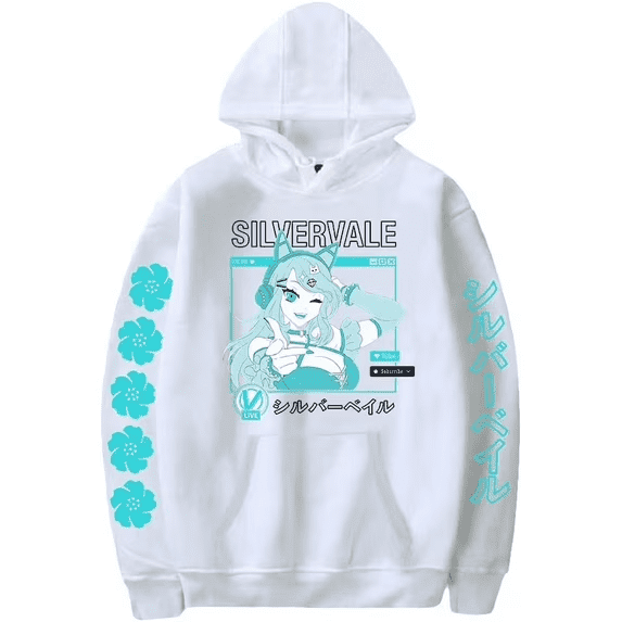 Vtuber Silvervale Cosplay Print Hoodies Winter Men/Women Hooded Sweet ...
