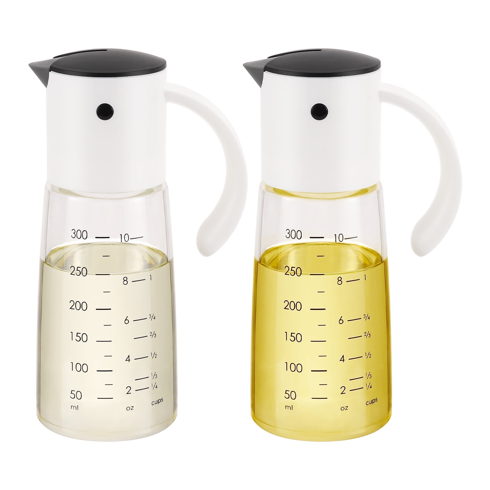 Vucchini Olive Oil Dispenser Set of 2 - 300ml Glass, Auto Flip ...