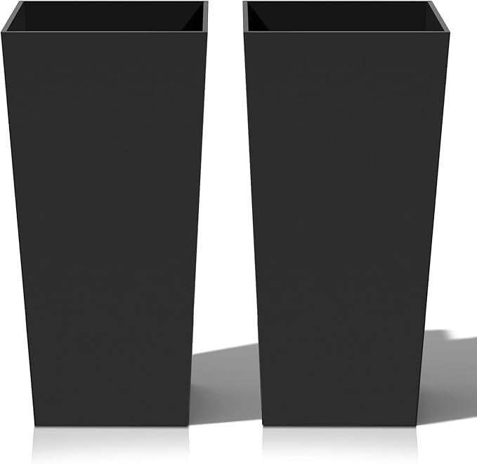 Vucunty Tall Planter Outdoor Indoor, Large Resin Plant Pots for Trees ...