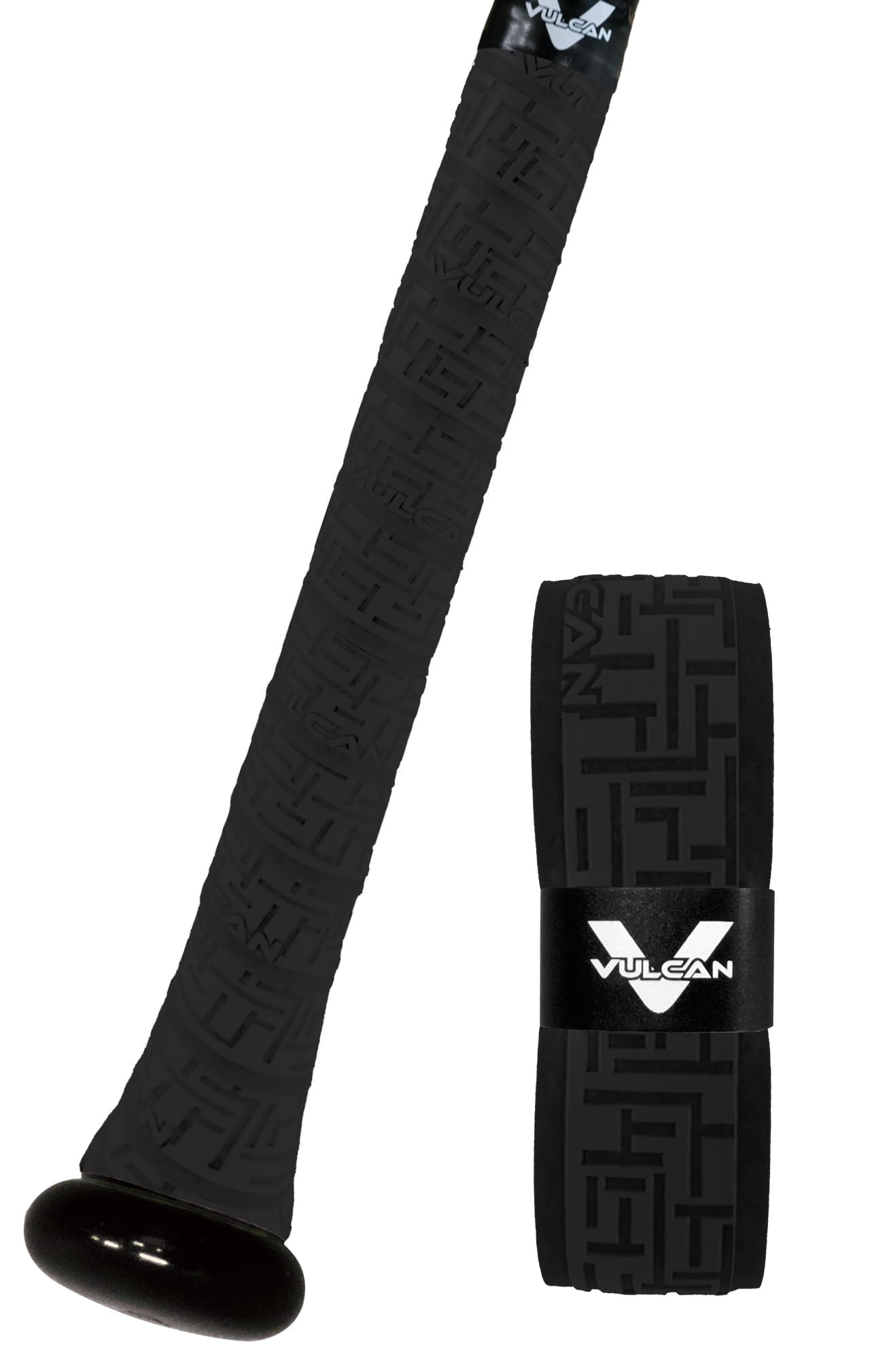 Vulcan 0.50mm Bat Grip, Black - Baseball/Softball Handle Wrap Tape ...