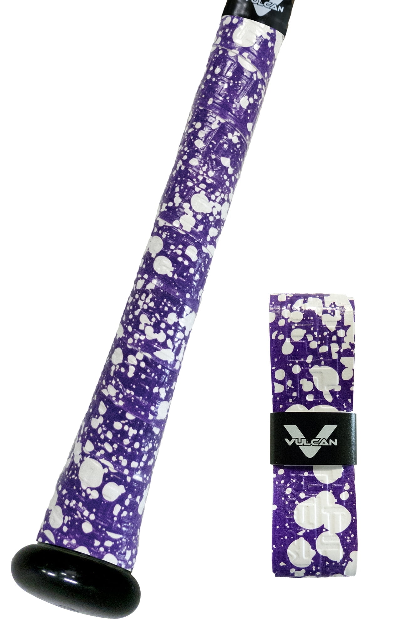 Vulcan 1.00mm Bat Grip | Purple Splatter | Baseball/Softball | Multiple ...