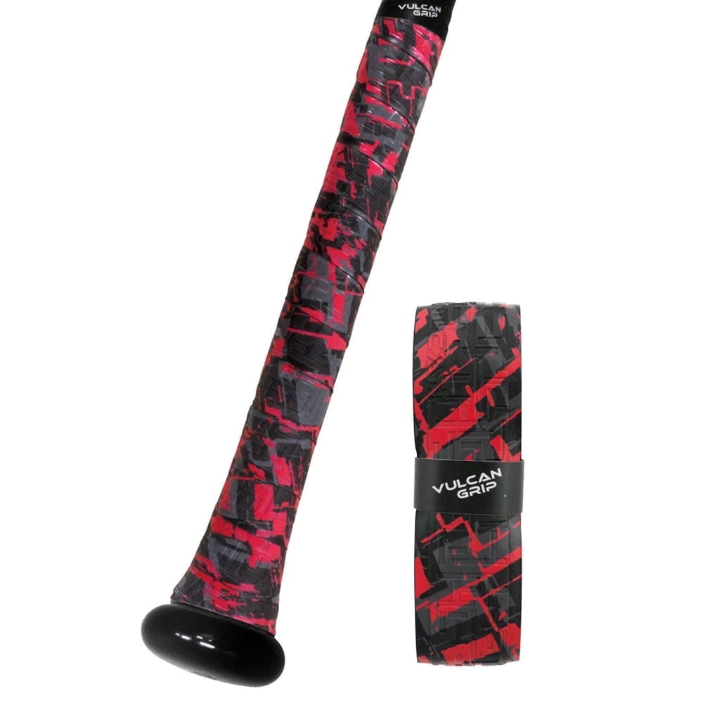 Vulcan 1.00mm Bat Grip | Red Sizzle | Baseball/Softball | Multiple ...