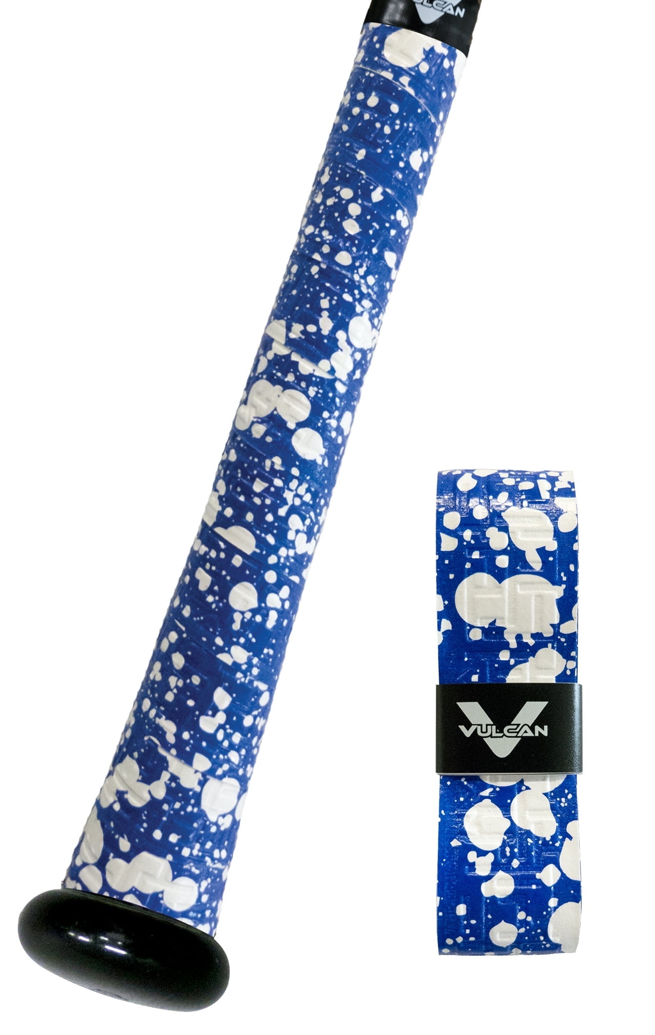 Vulcan 1.75mm Bat Grip | Blue Splatter | Baseball/Softball | Multiple ...
