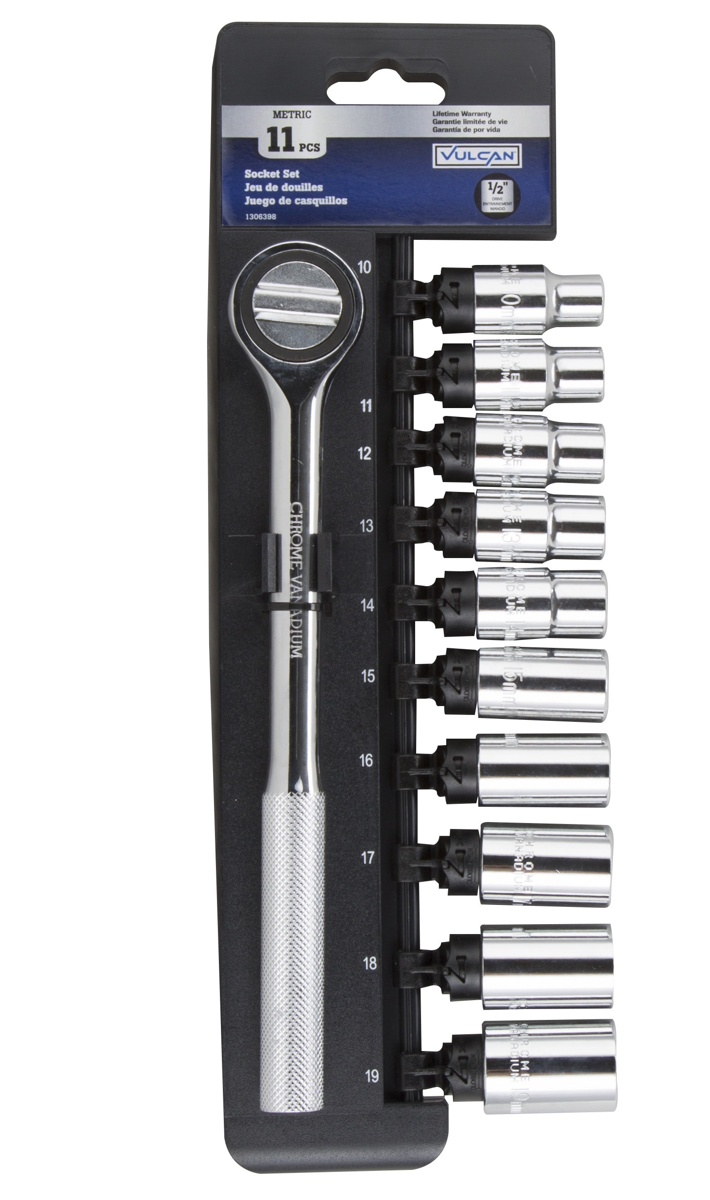 Vulcan 11PC-4M Metric Socket Wrench Set, 1/2 inch Drive, 11 Pieces ...