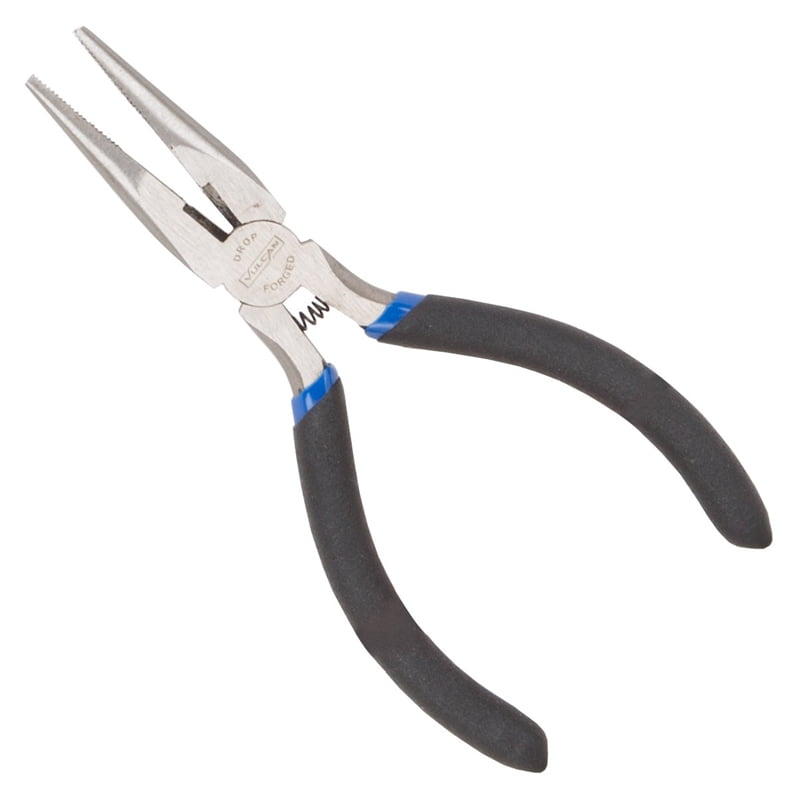 Vulcan JL-NP017 Mini Long Nose Plier, 5 in OAL, 0.5 mm Cutting Capacity ...