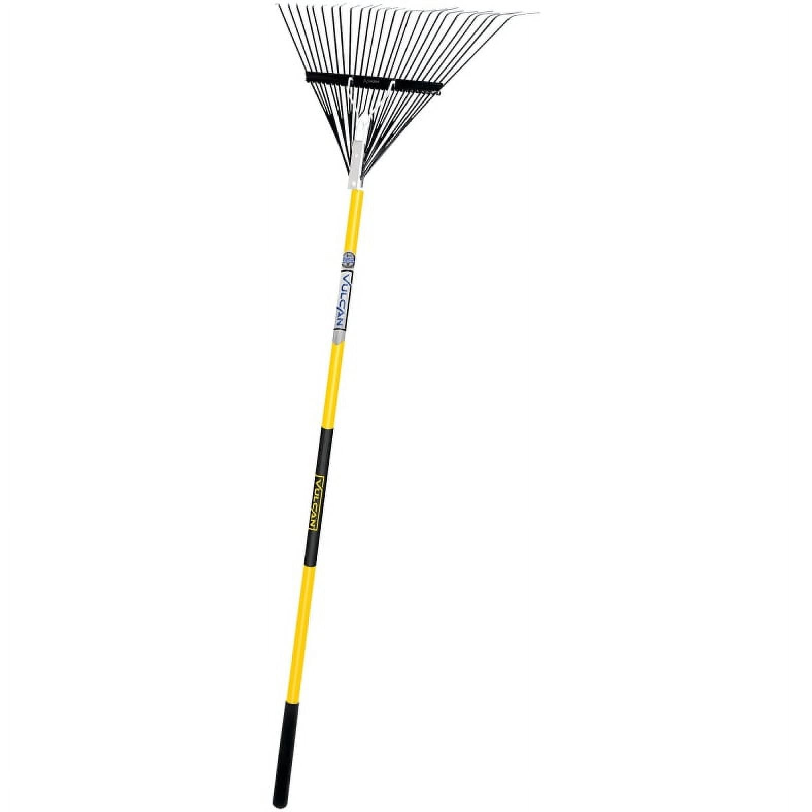 Vulcan 34560 Lawn/Leaf Rake, Steel Tine, 26-Tine, Fiberglass Handle, 54 ...