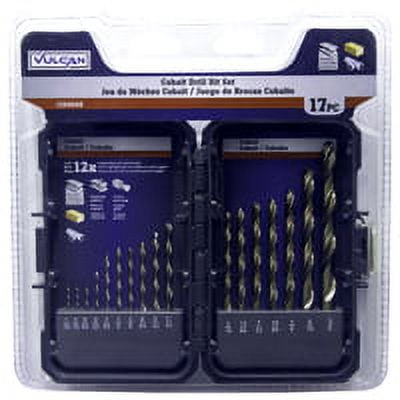 Vulcan 492470OR Drill Bit Set, 17-Piece, M35 Steel with 5% Cobalt ...