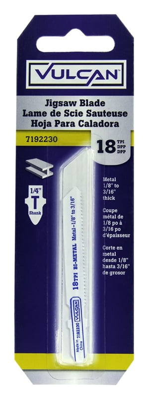 Vulcan 823471OR Jig Saw Blade, 2-3/4 in L, HSS Tooth Cutting Edge ...
