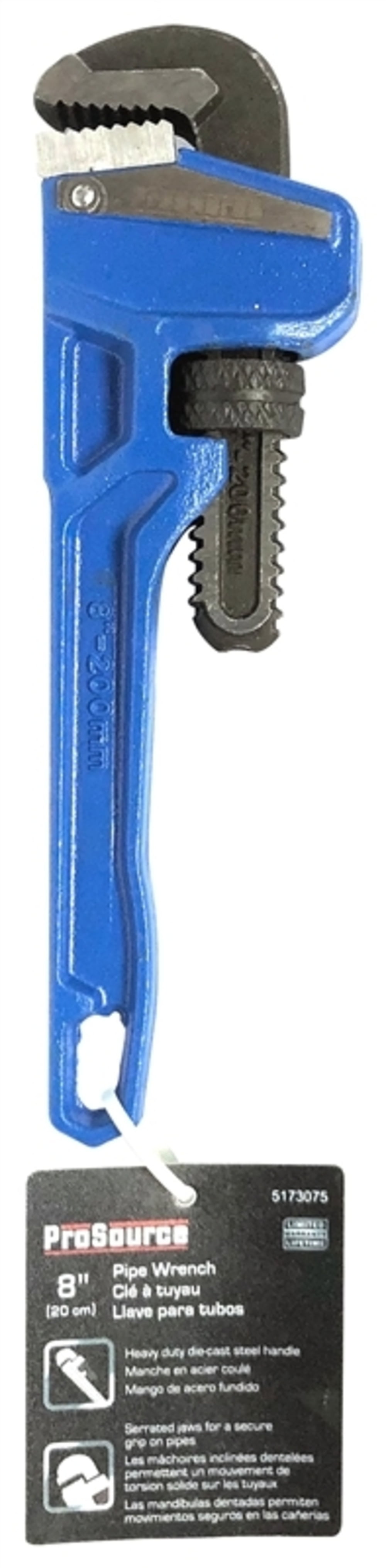 Vulcan JL40108 Heavy-Duty Pipe Wrench, 8" - Walmart.com