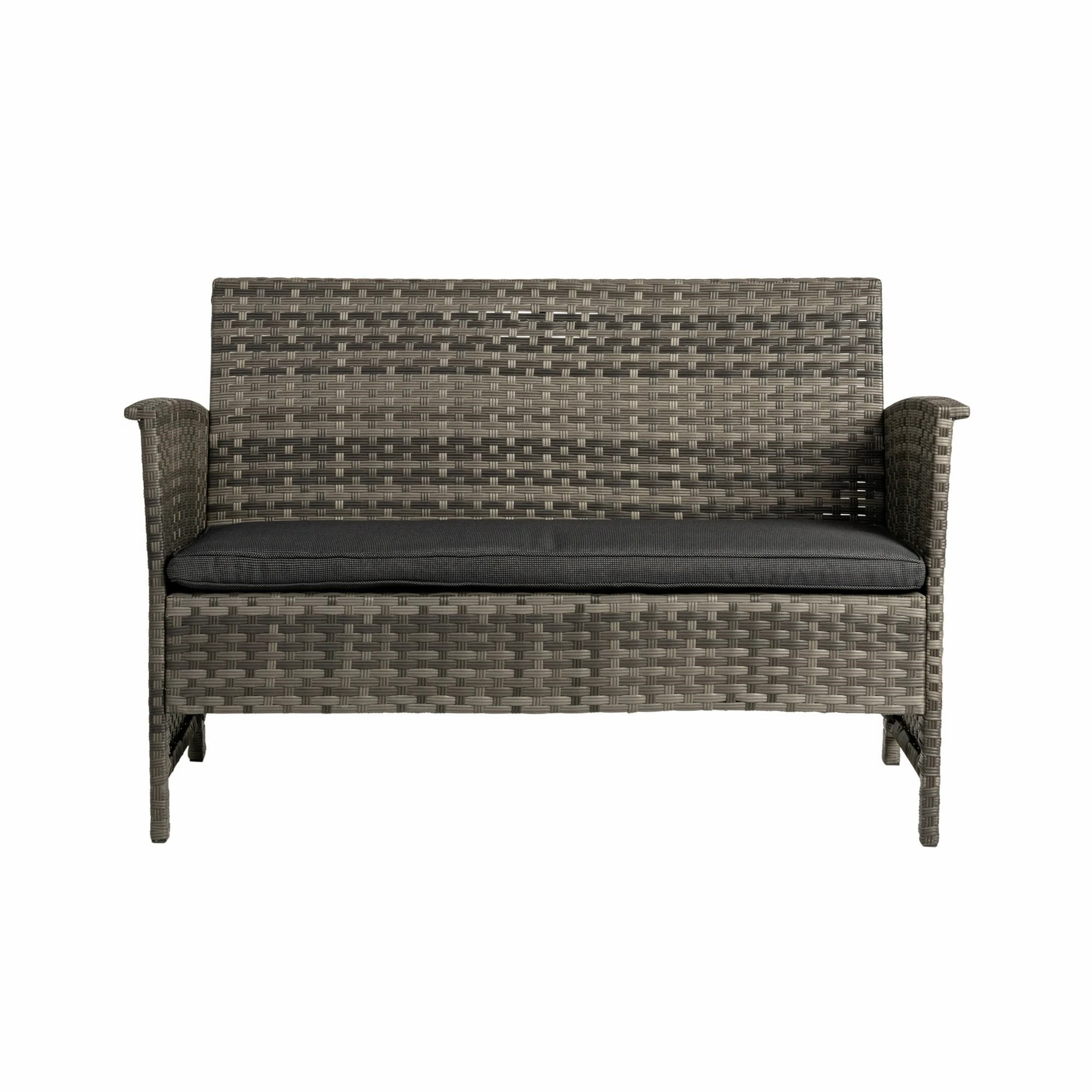 Vulcan Jareth 4-Piece Resin Wicker Patio Conversation Set - Walmart.com