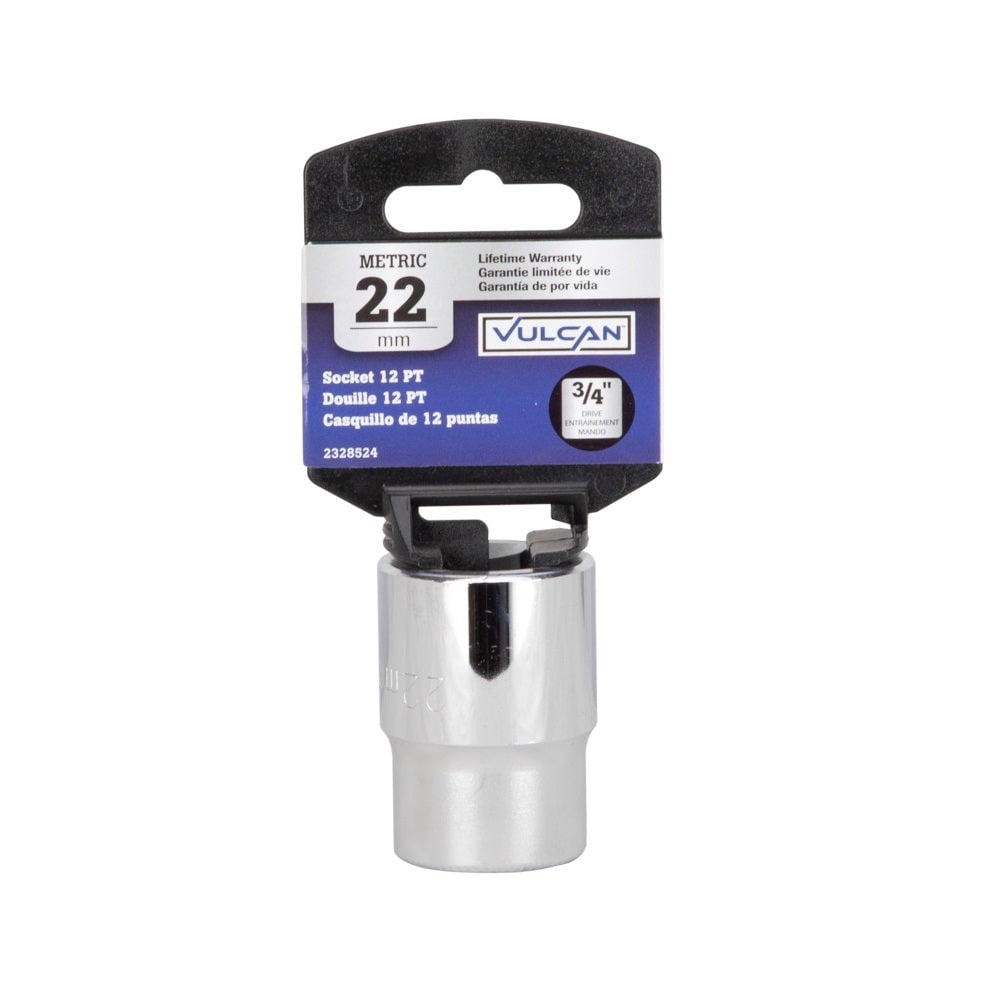 Vulcan MT-SM6022 Metric Standard Drive Socket, 22 MM, Each - Walmart.com
