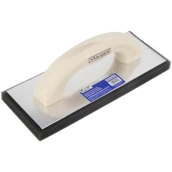 Vulcan Sponge Foam Float Trowel for Grout, Stucco, Cement, Plaster - Compact Sponge with Dense ...