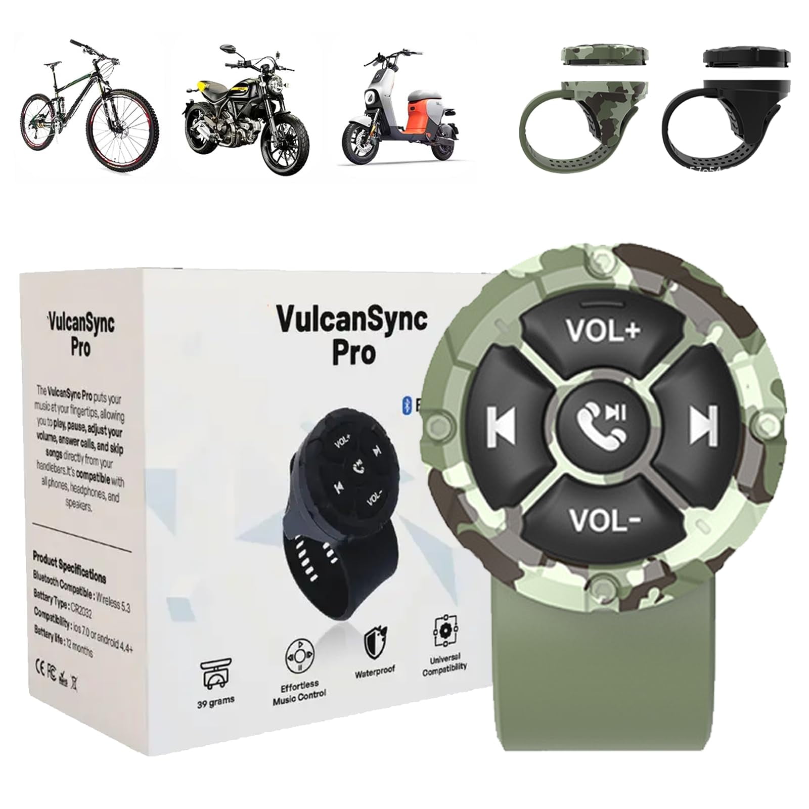 VulcanSync Pro - 2025 New Bluetooth Steering Wheel Control, Adjustable ...