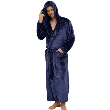 PAVILIA Fluffy Sherpa Fleece Bathrobe for Men, Lightweight Winter ...