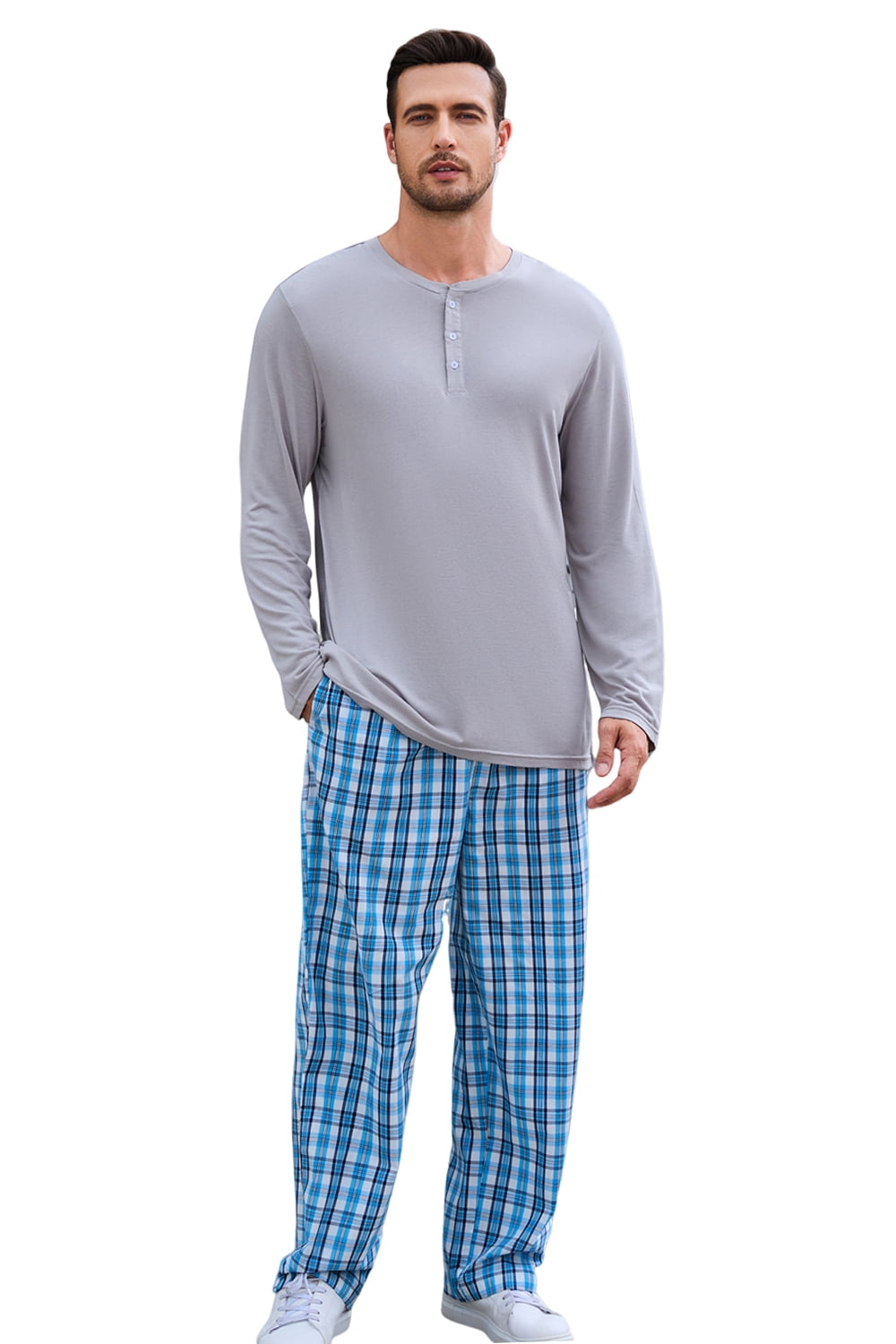 Vulcanodon Mens Long Sleeve Pajama Set, Lightweight Sleepwear Made from ...