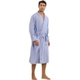 Vulcanodon Mens Robe Lightweight Long Sleeve Bathrobe, Striped Soft ...