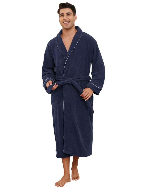 Tony & Candice Men's Satin Robe with Shorts Set Kimono Bathrobe (XX ...