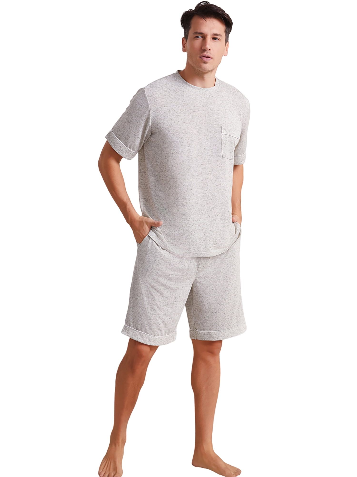 Vulcanodon Mens Short Pajama Set,Lightweight Sleepwear Soft Nightwear ...