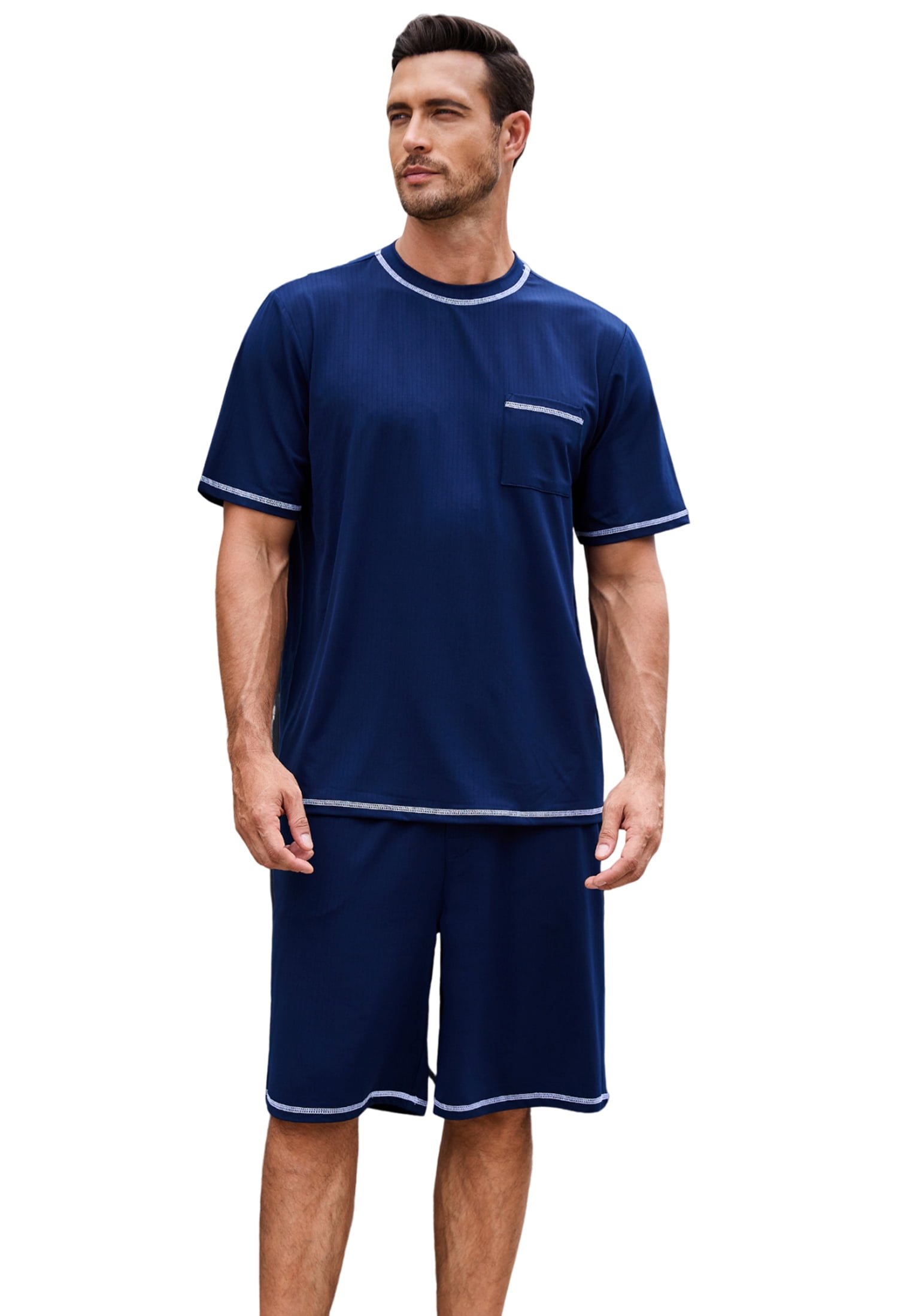Vulcanodon Mens Short Pajama Set,Lightweight Sleepwear Soft Nightwear ...