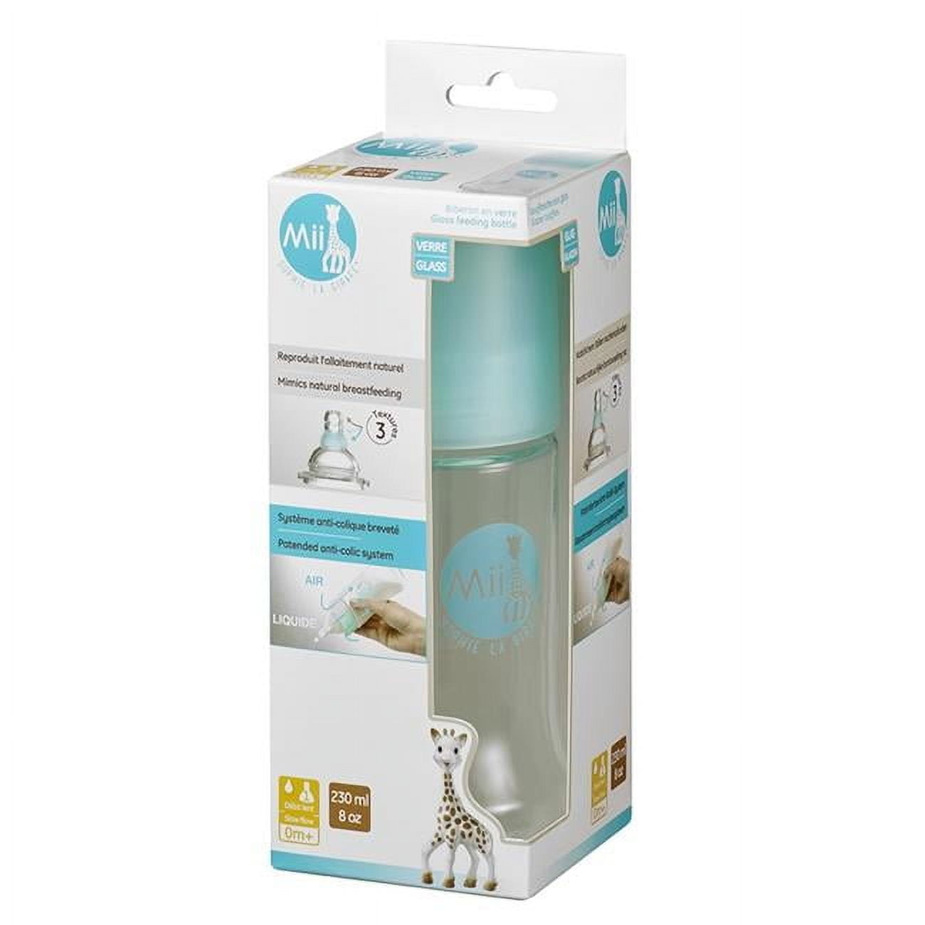 Vulli Mii Sophie la Girafe Glass Baby Bottles 8 oz./ 230ml - Walmart.com