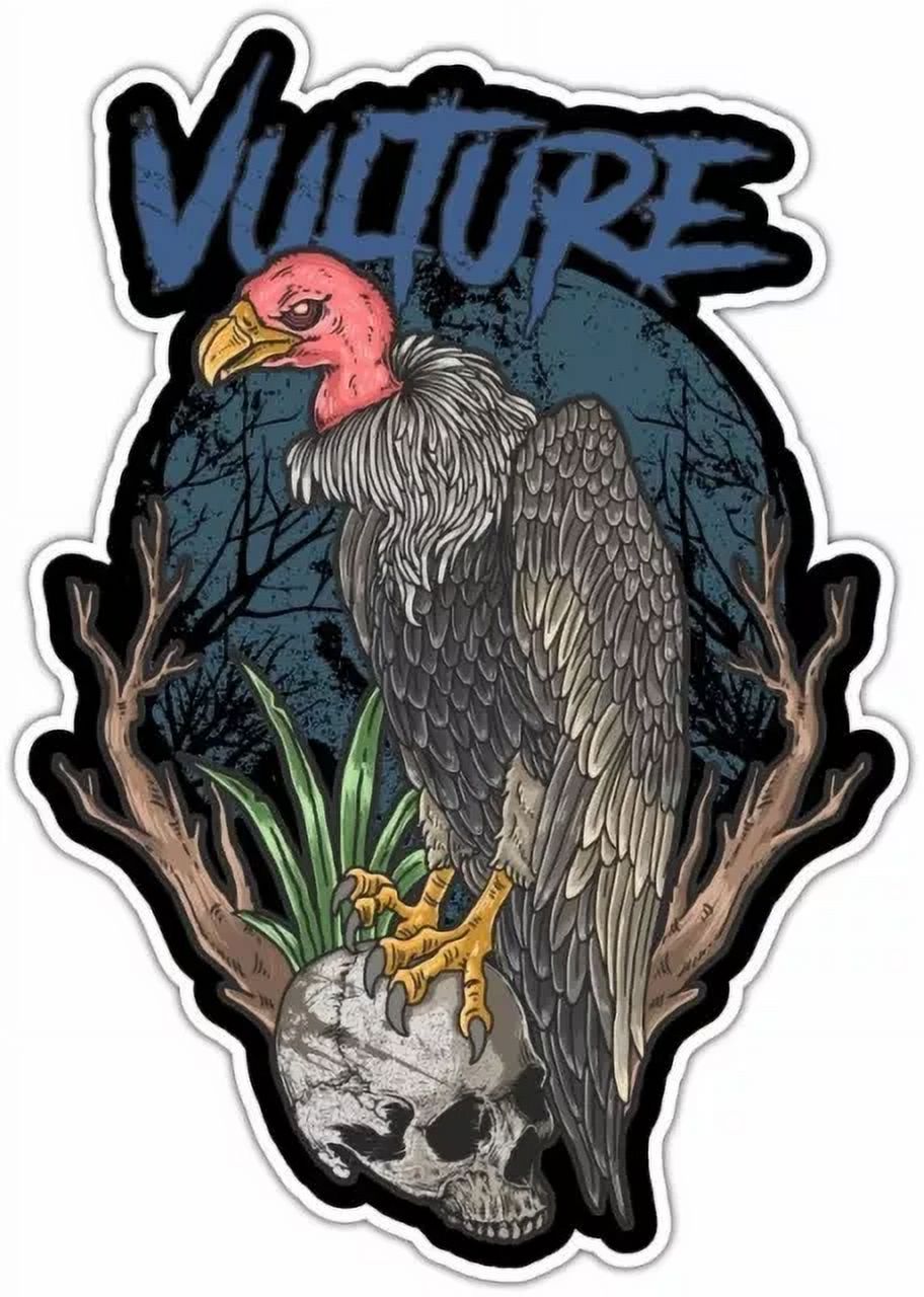 Vulture Skull Dark Night Halloween Car Window Stickerphone Decal Water ...