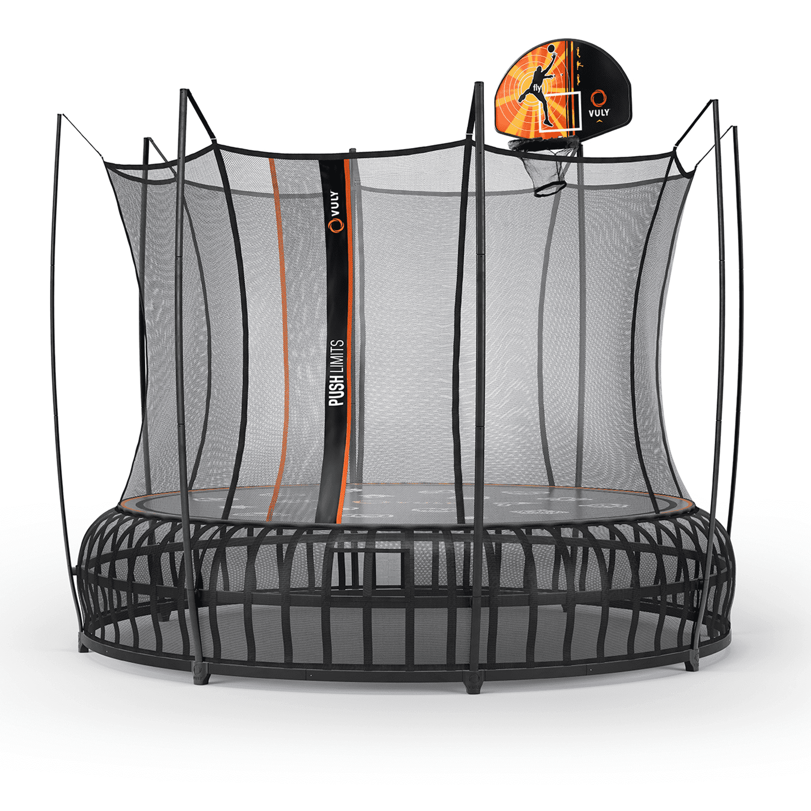 Vuly Thunder Pro 14ft Springless Trampoline, Safety Net, Durable Frame (Extra Large with ...