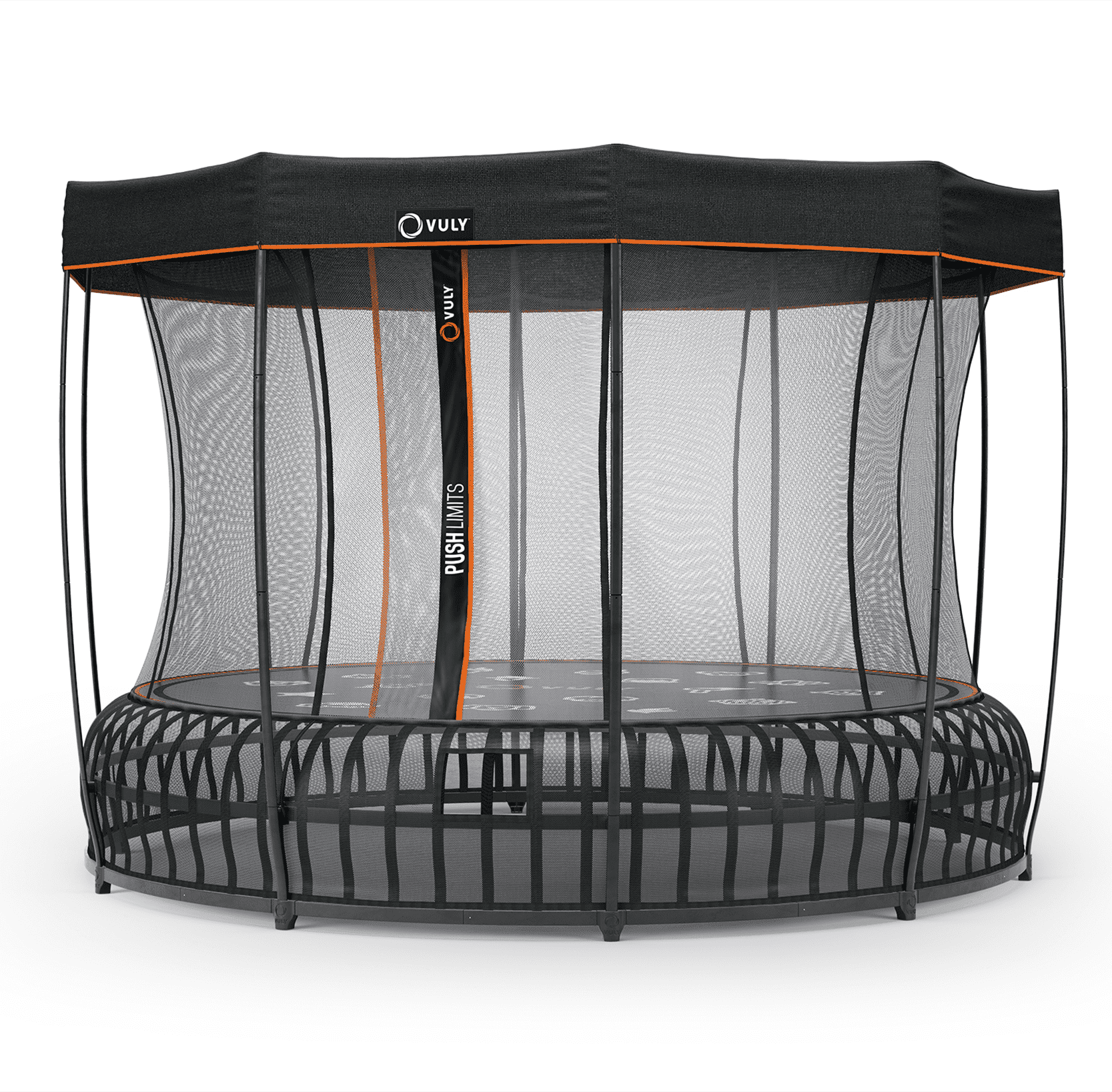 Vuly Thunder Pro 14ft Springless Trampoline, Safety Net, Durable Frame ...