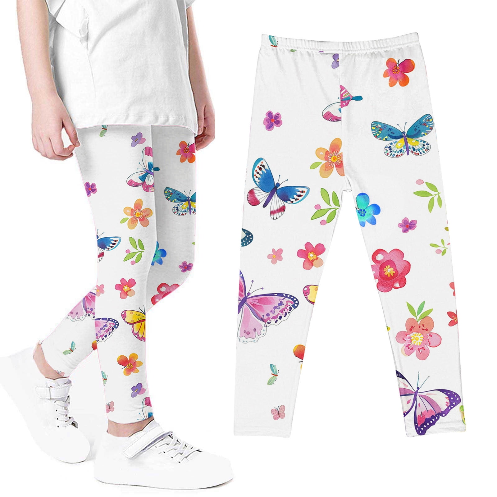 Vunhao Girls Leggings, Soft Printed Fall Elastic Waist Tough Girls ...
