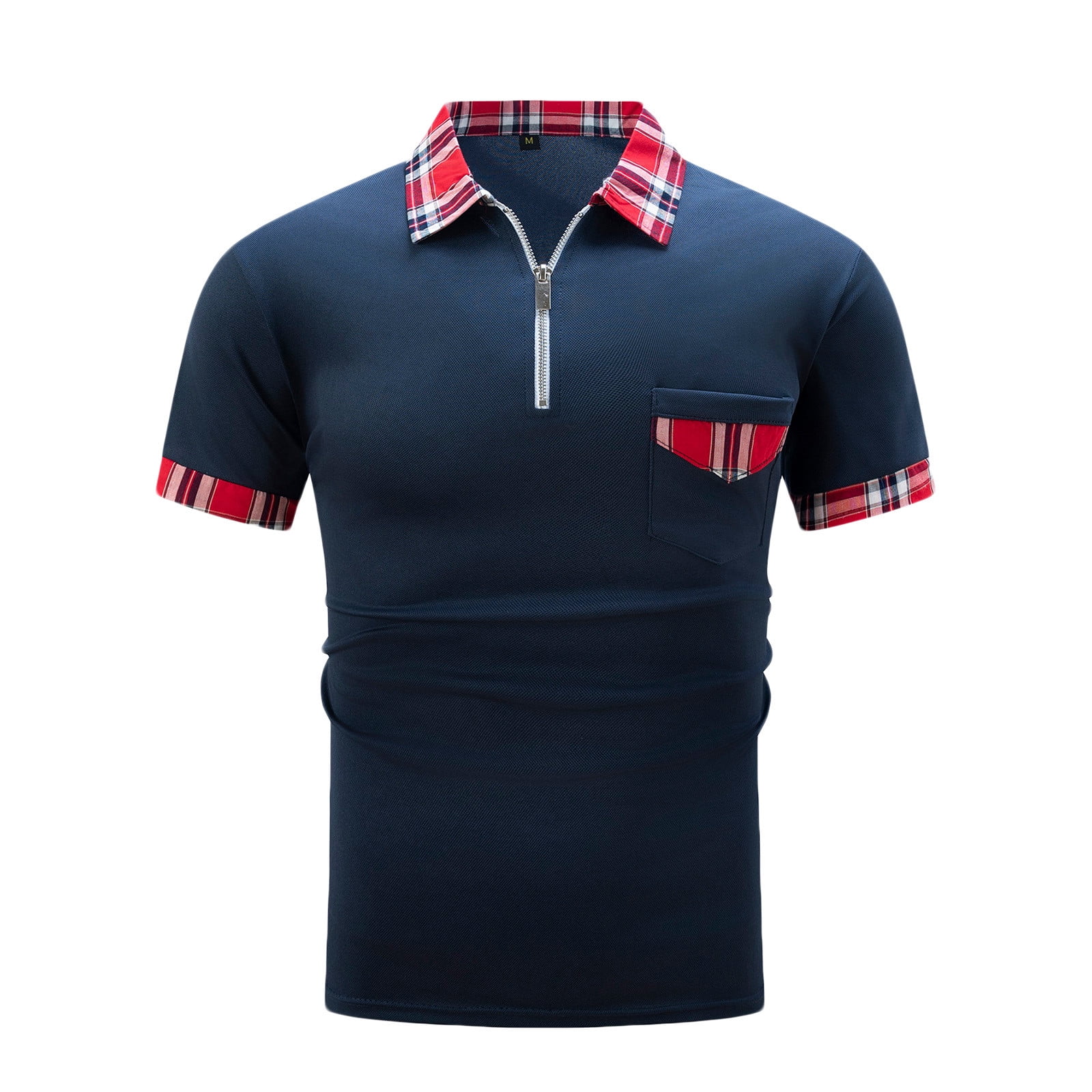 Vunhao Mens Polo Shirts Clearance, Short Sleeve Pullover with Pockets ...