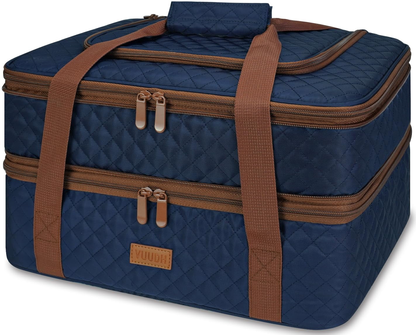 Vuudh Quilted Insulated Double Casserole Carrier - Thermal Lunch Tote ...