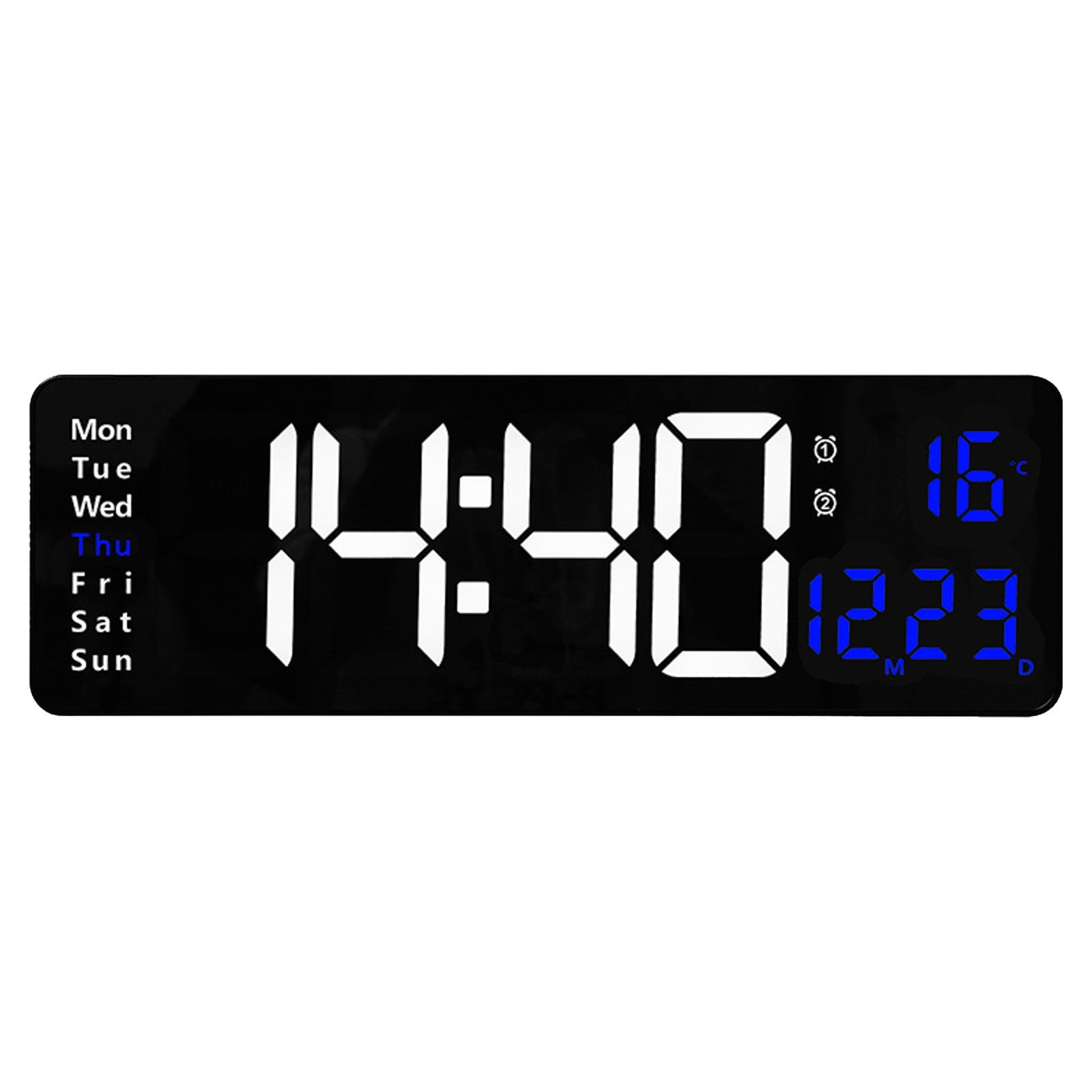 Vuygyu Large LED Digital Wall Clock Temperature Date Day Display USB ...
