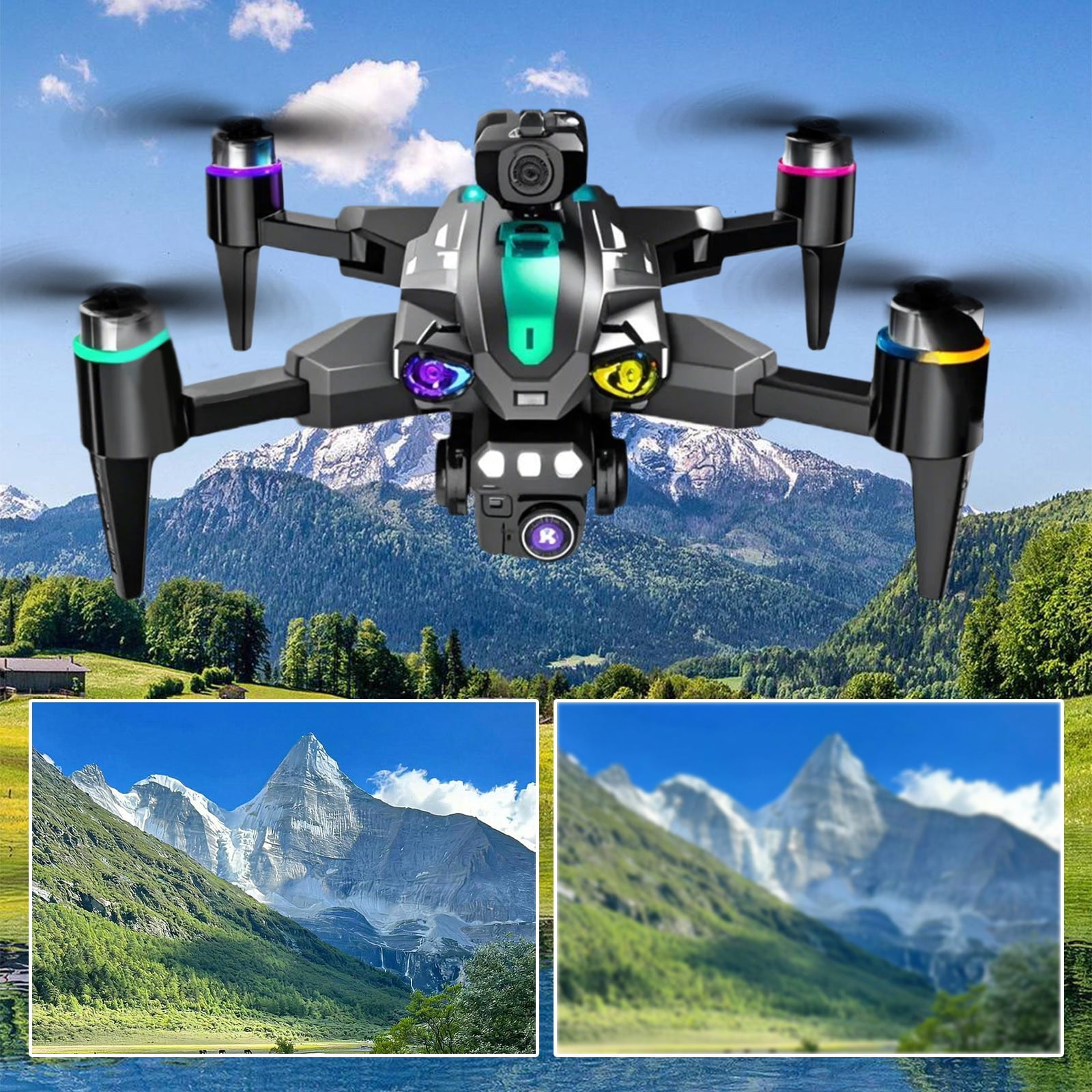 Vuyungers 4K Camera Drone,2025 New Foldable Quadcopter with Dual HD ...