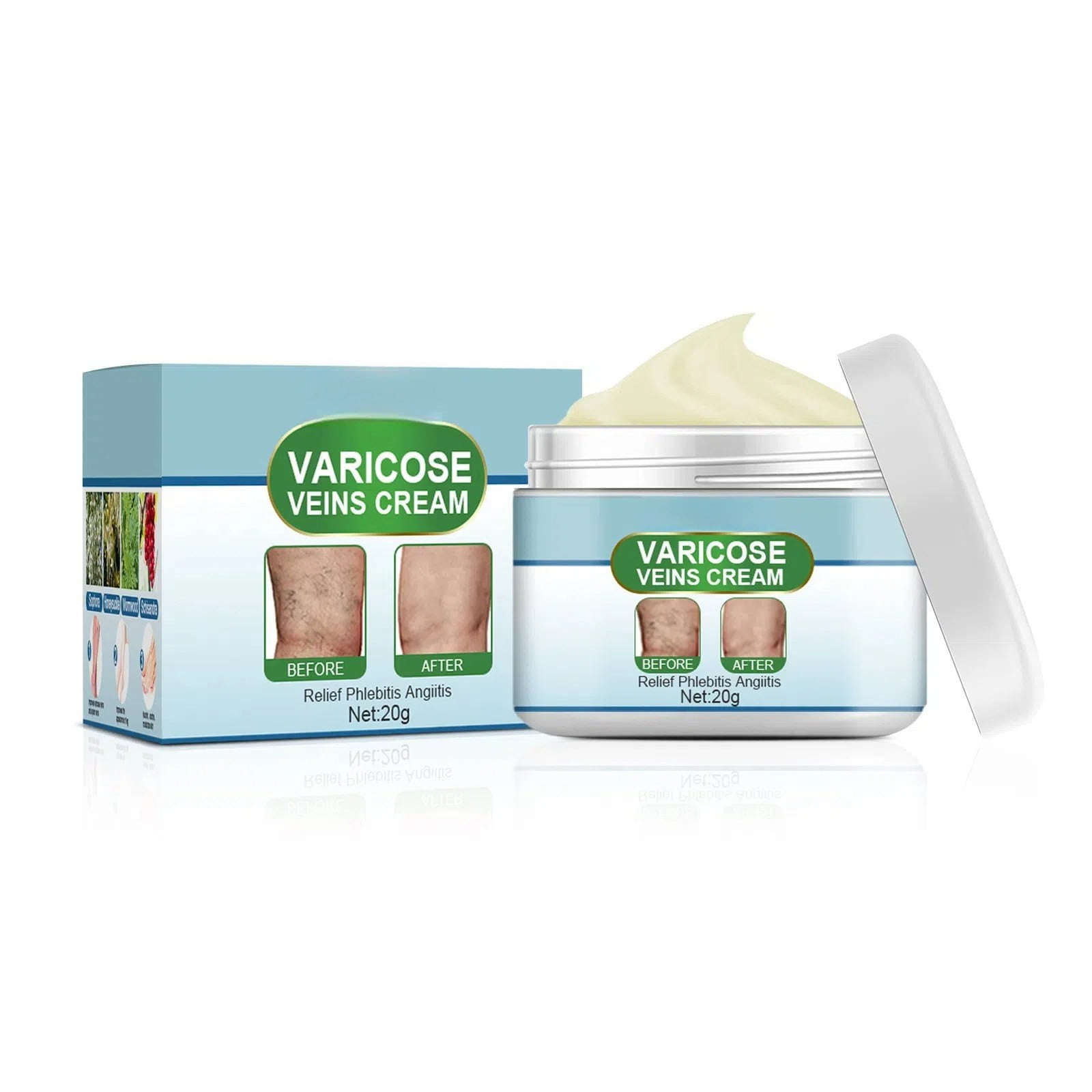 Vvaricose Veins Cream for Relief Phlebitis Angiitis 20g - Walmart.com