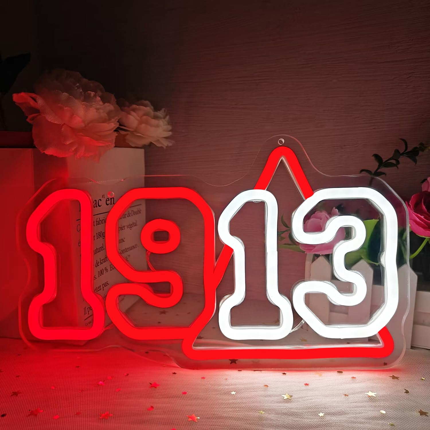 Vveikea 1913 Sorority Neon Sign Dimmable Sorority Neon Lights for Wall ...