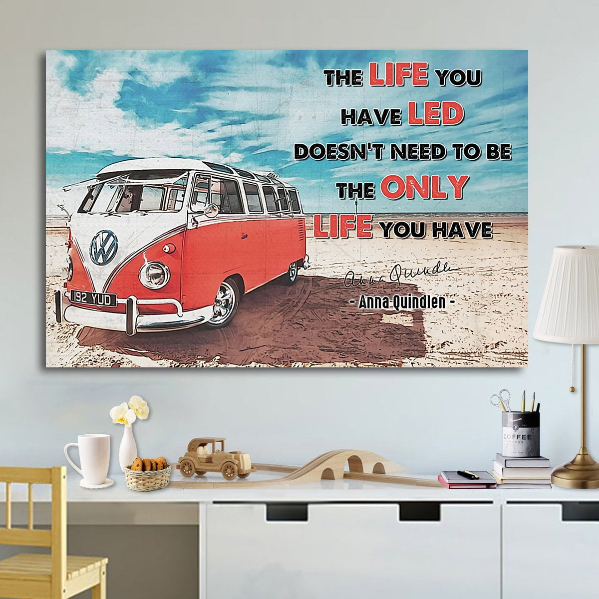 Vw Campervan The Only Life You Have Paper Poster No Frame Matte Wall ...