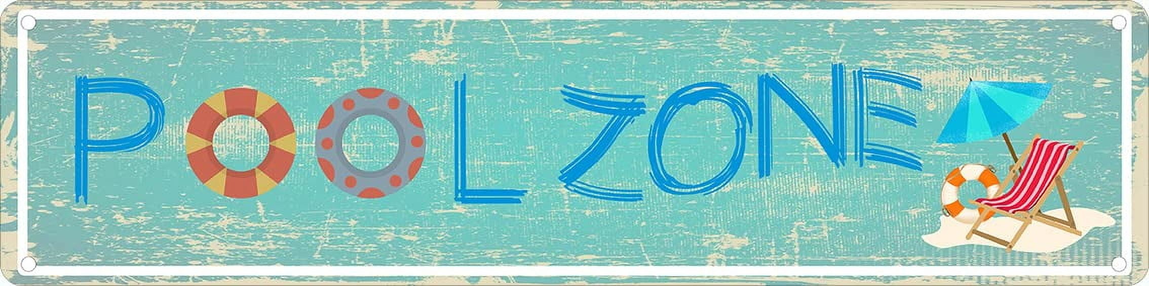 Vwurxau Pool Zone Tin Sign home Pool Tropical Beach Patio Wall ...