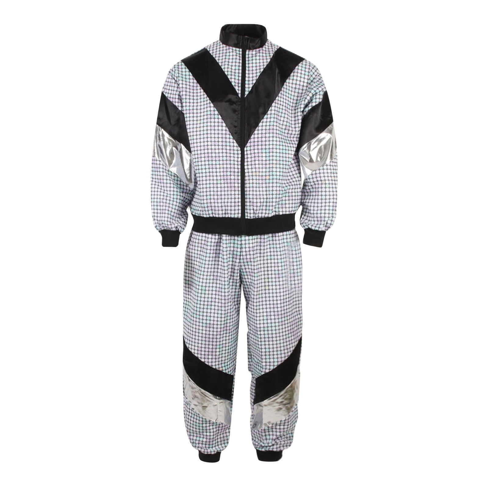 Vxararl Mens Womens 80s Outfit Adult 90s Casual Costumes Retro Hip Hop ...