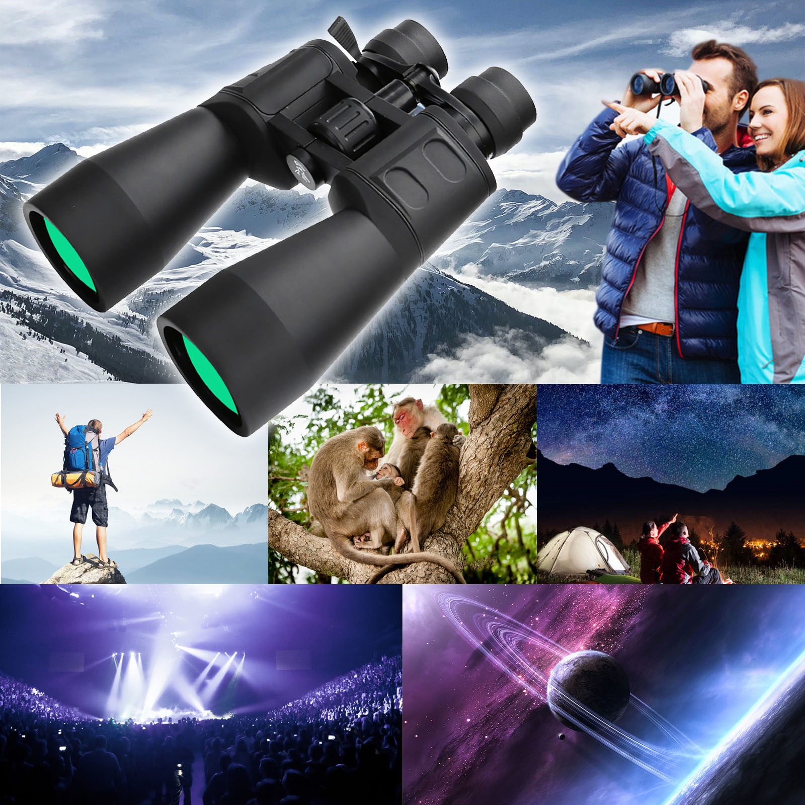 Vxdvou 60x High Magnification Long Range Binoculars - HD Professional ...
