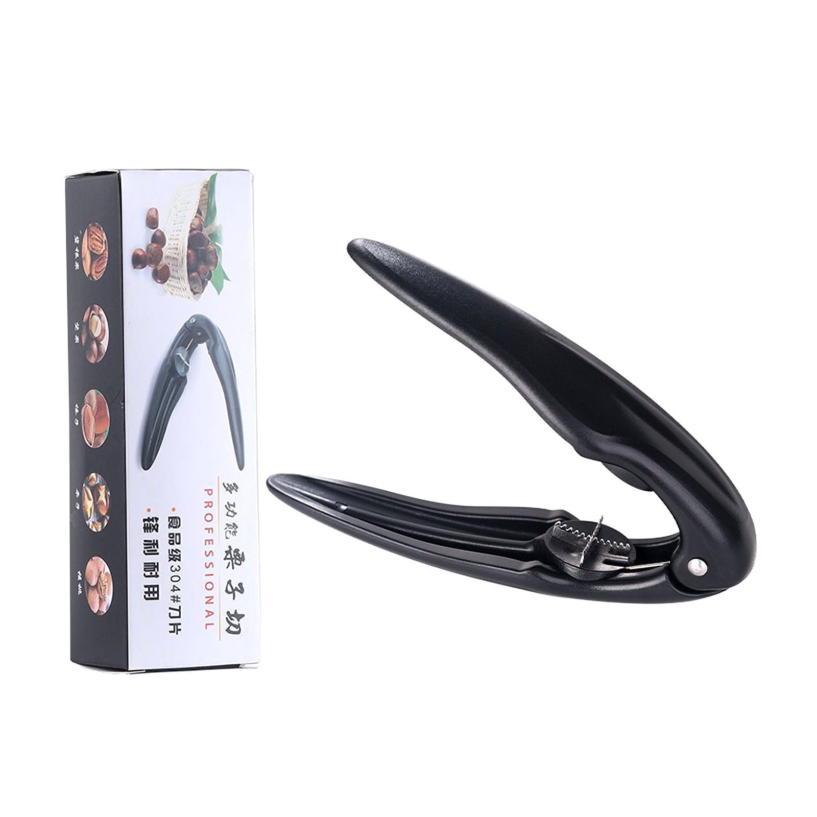 Vxdvou Ergonomic Chestnut & Nut Opener, Plastic Clip Tool with Grooved ...